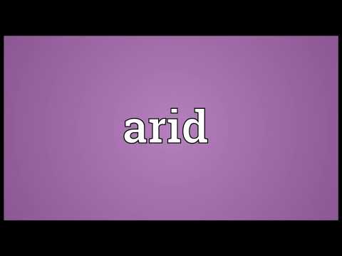 arid meaning in English