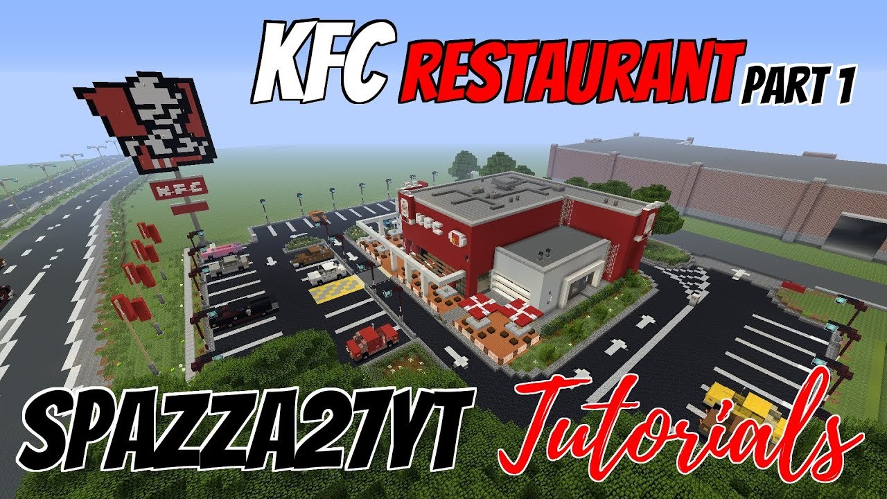Minecraft KFC restaurant part 1 Tutorial