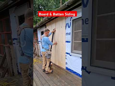Installing Board & Batten Siding #Siding #sidingcontractor #hometips #homerepair #carpentry #diy