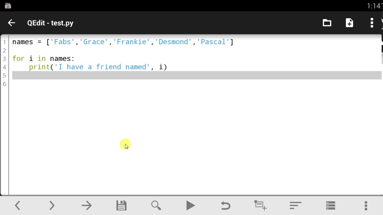 Qpython tutorial - 22 For Loops