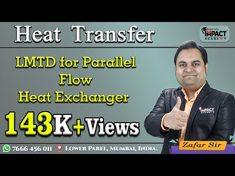 LMTD for Parallel Flow Heat Exchanger Video Lecture - Heat Transfer ...