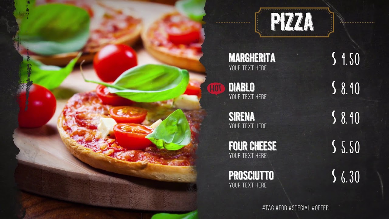 Restaurant menu template