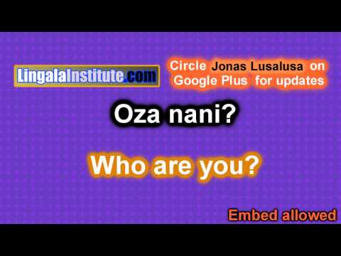 How to say who are you in Lingala? | Lingala Institute - Learn Lingala