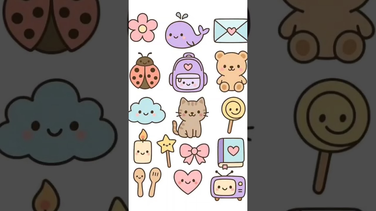 cute pictures of stickers part 3#stickers#craft#kawaii