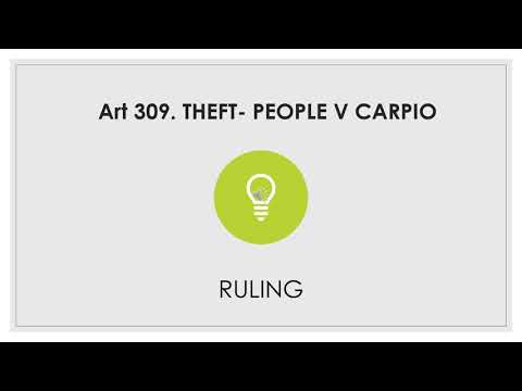 ART 309 THEFT PEOPLE V CARPIO