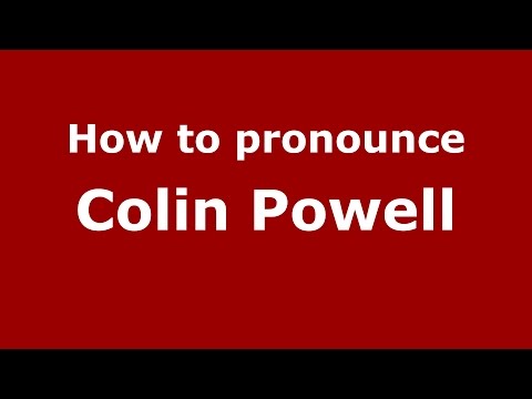 How to pronounce Colin Powell (American English/US) - PronounceNames.com