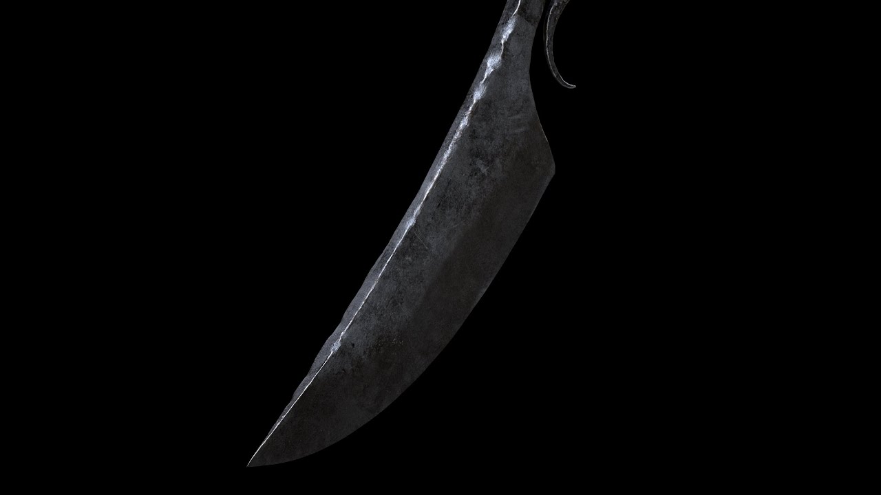 Forged Medieval Ruined Knife 3D model