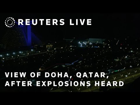 LIVE: View of Doha as explosions heard over Qatar capital