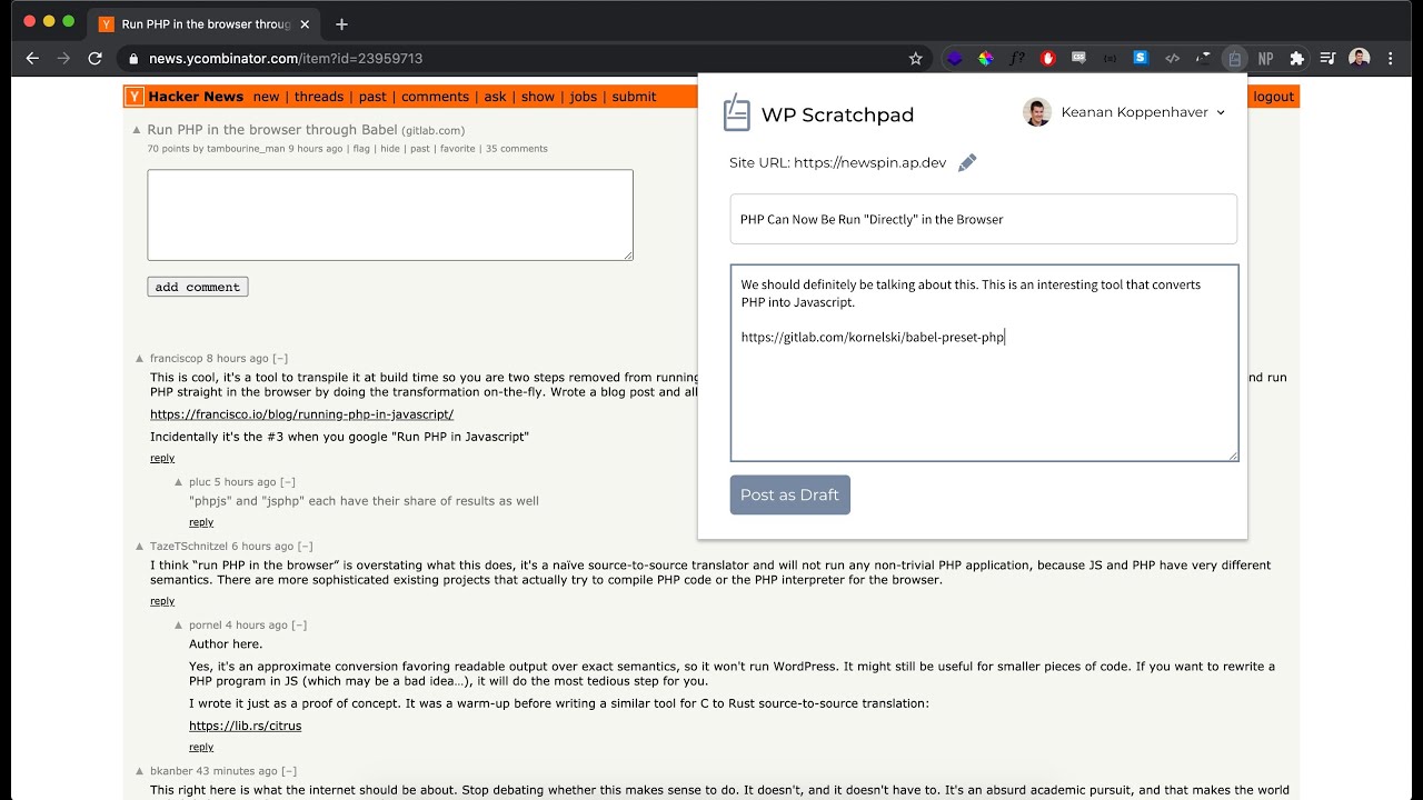 Getting Started with WP Scratchpad