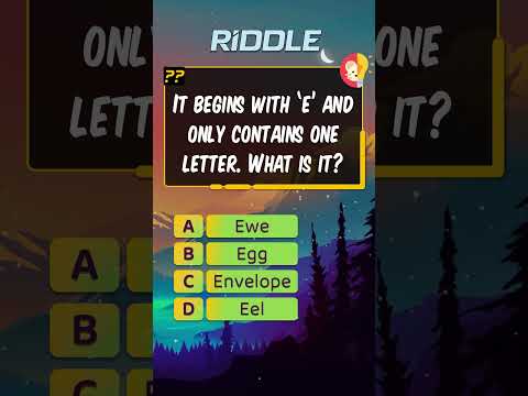 It begins with ‘e’ and only contains one letter. What is it? || English Riddle