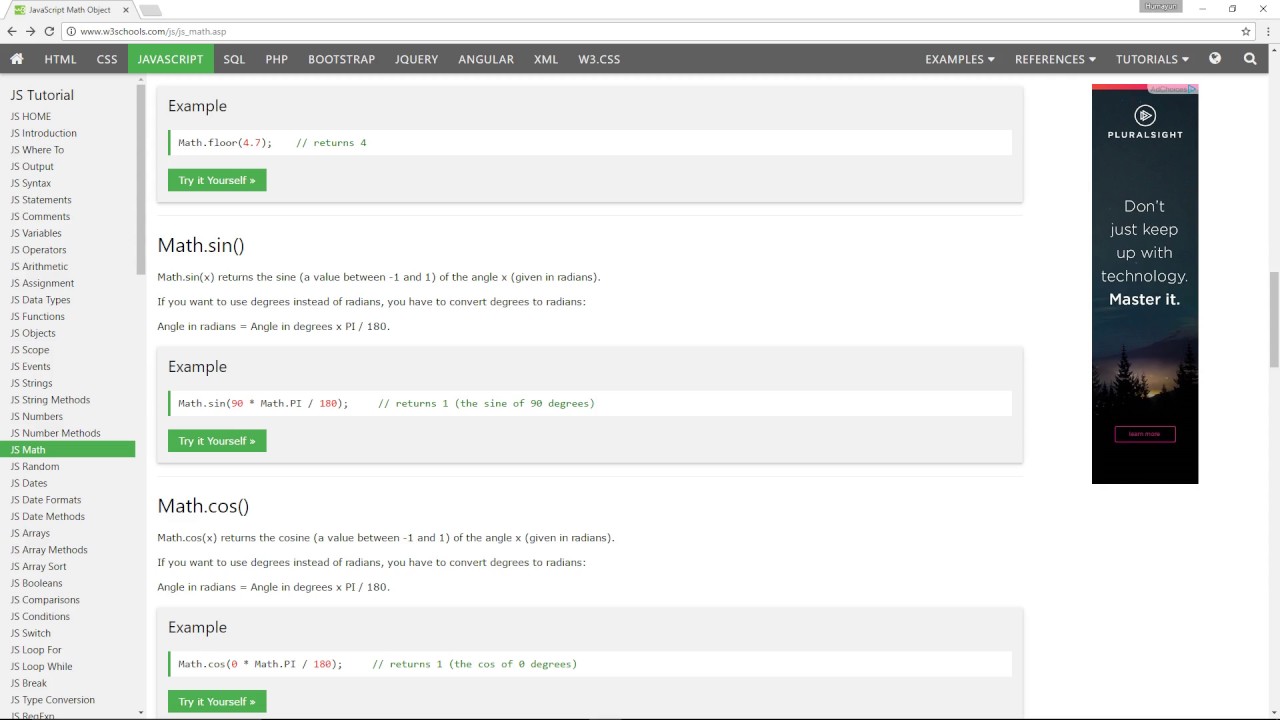 Introduction JavaScript Math Object
