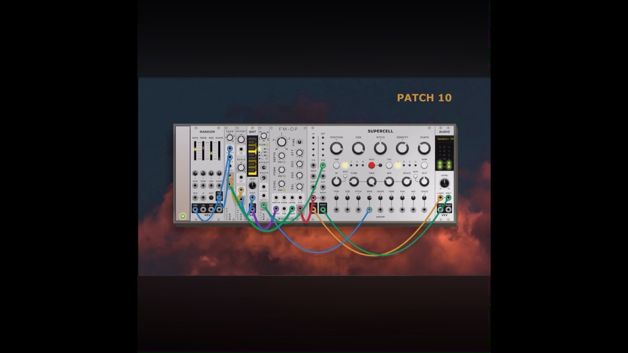 Ambient patch for Vcv rack using supercell #vcvrack