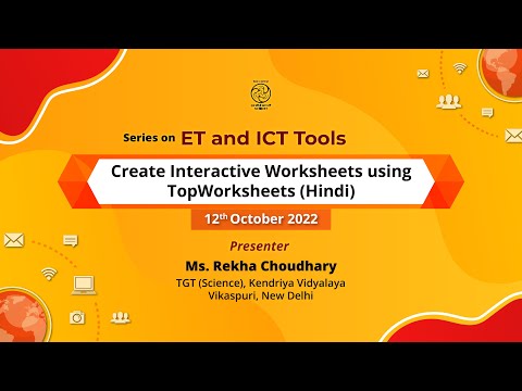 Webinar Series of ET and ICT Tools: Create Interactive Worksheets using Top Worksheets