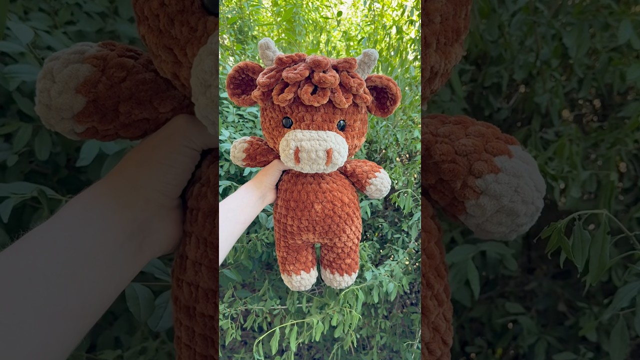 Pattern is on my Etsy! #crochet #amigurumi #highlandcow #cute #crochetpatterns #plushies #calm