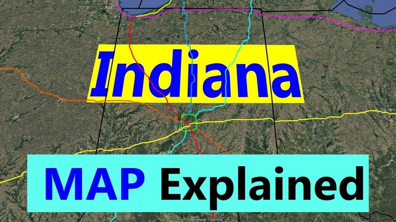 Enjoyable map explanation for Indiana State USA