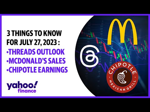 Threads outlook, McDonald's sales, Chipotle earnings: 3 Things to know July 27, 2023