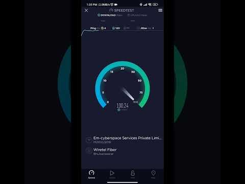 wiretel 100mbps speed test π± #shorts #wiretel