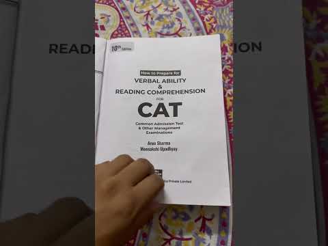70 days to CAT 2023π΅βπ« Best Book For VARCπ #cat #catpreparation #verbalability #education #shorts