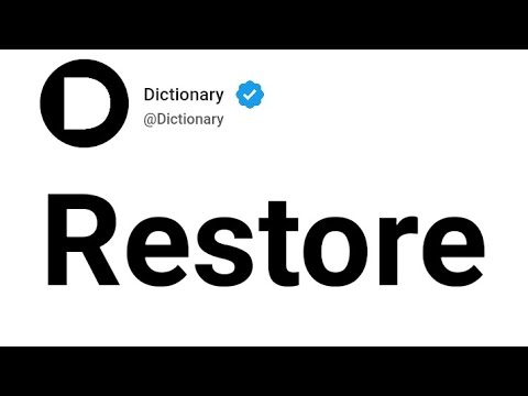 Restore Meaning In English