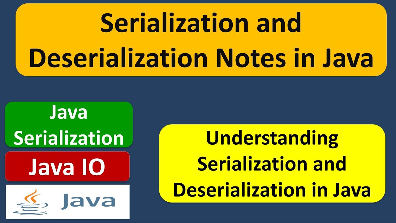 Serialization and Deserialization Notes in Java | Java IO | Java Tutorial