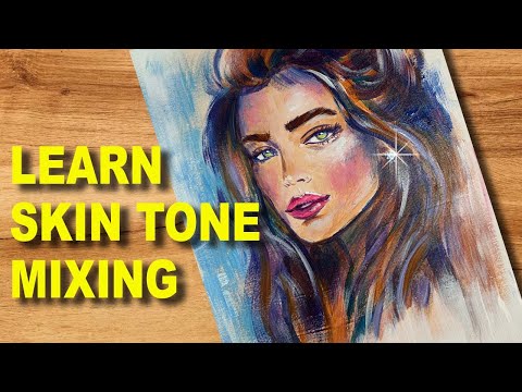 LIVE- Skin Tone Color Mixing | PORTRAIT PAINTING with ACRYLICS / Step by Step