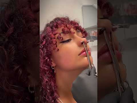 Septum Piercing for this beauty ❤️ Don’t try this at home! #septum #nosepiercing