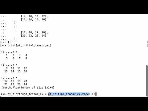 Flatten A PyTorch Tensor - PyTorch Tutorial