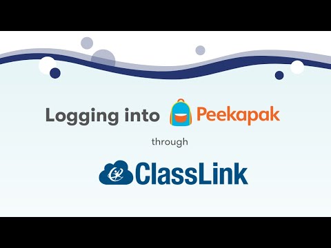 Logging into Peekapak via Classlink