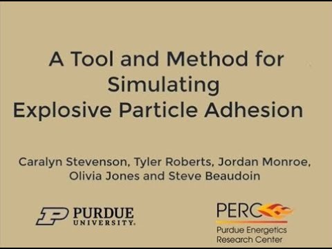 A Tool and Method for Simulating Explosives Particle Adhesion