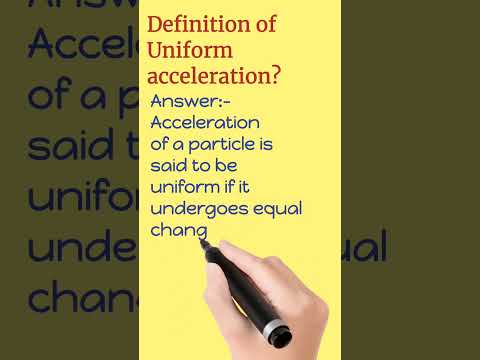 Define Uniform Acceleration?/#shorts/#shabbseducation