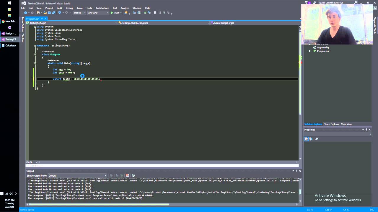 Exploring C# 7 - Binary Literals