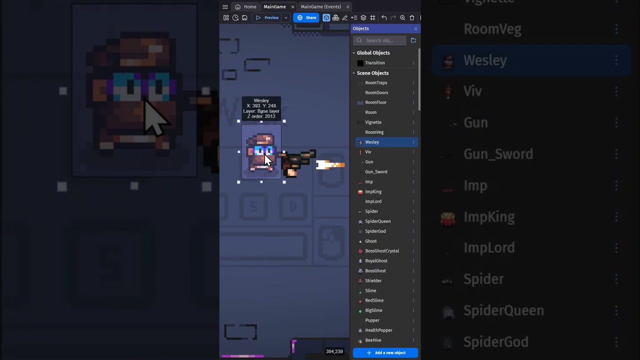 Game Engine Tip - Paper Mario Flip - #gamedev #gdevelop #nocode #tutorial