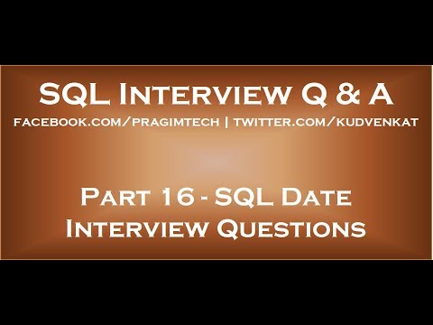Learn Sql date interview questions - Mind Luster