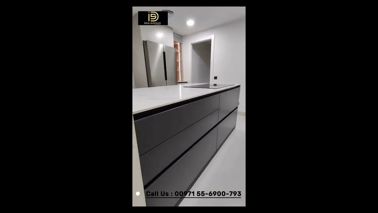 Lucca Gold Kitchen By IdealSurfaces.ae