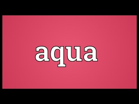 Aqua Meaning
