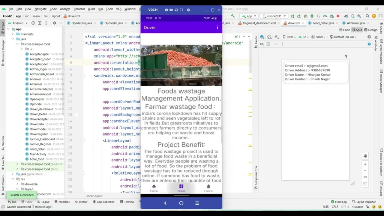 Food wastage Management Application   food waste reduction using android application source code