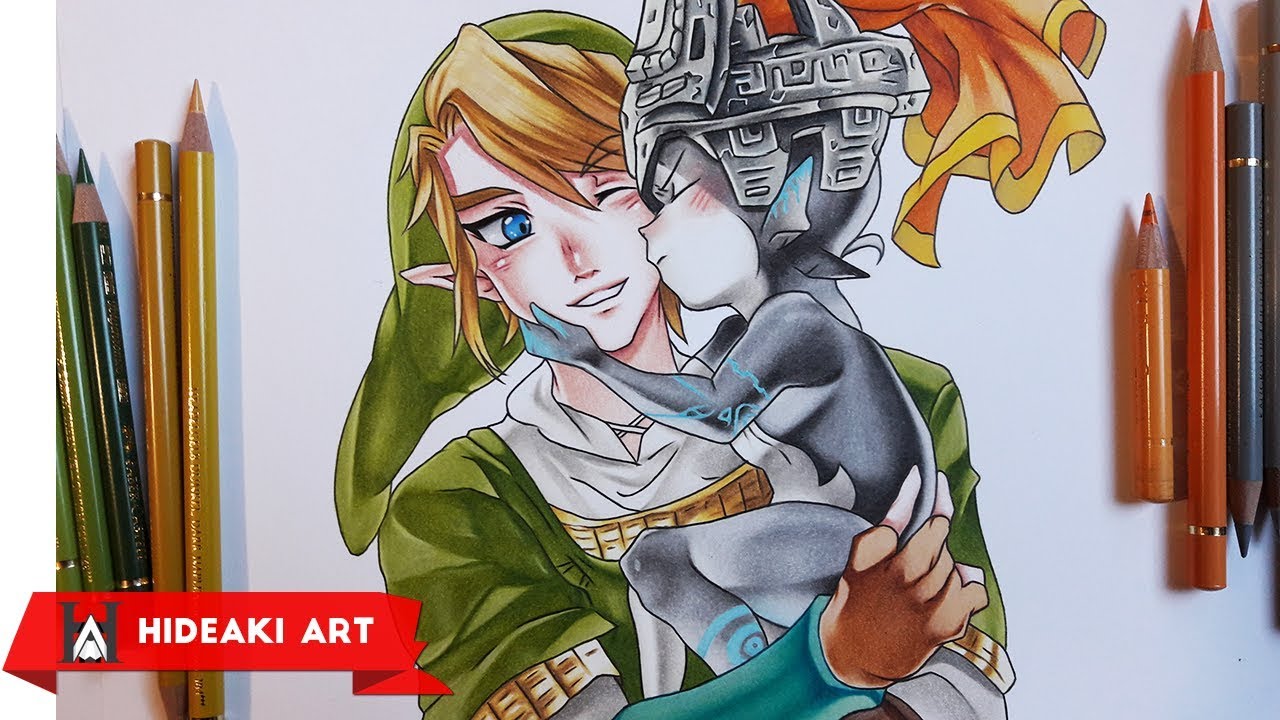 Speed Drawing Link and Midna || Legend of Zelda