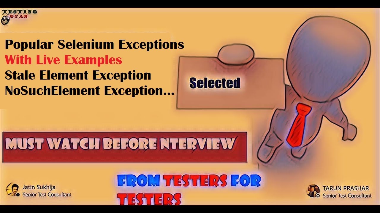 Exceptions in Selenium with Examples | How to solve exception in selenium #SeleniumInterviewQuestion