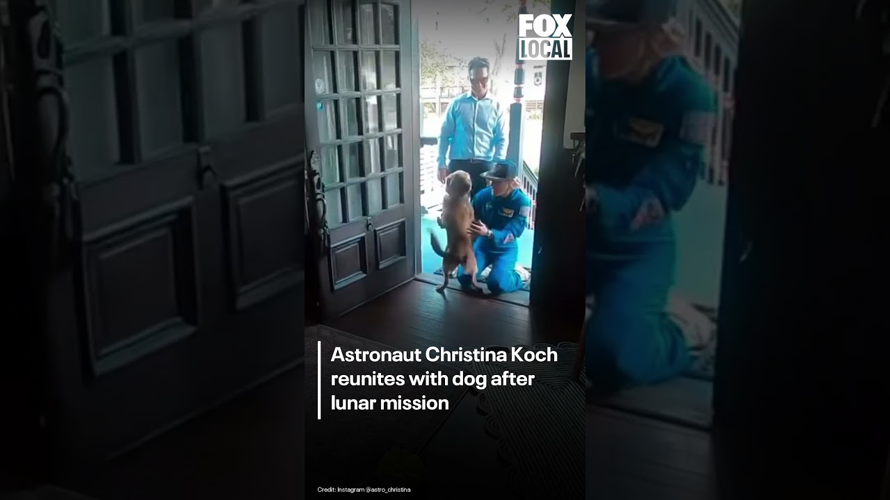 NASA astronaut Christina Koch reunites with her dog after Artemis II mission | FOX 10 Phoenix