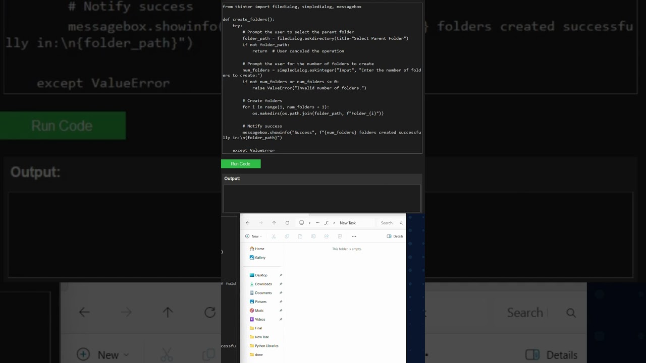 Automatically Create Folders - Python Automation