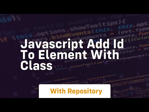 javascript add id to element with class