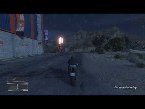 Grand Theft Auto V having fun on a motorcycle