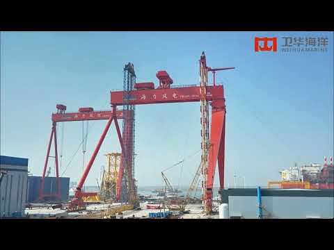 Weihua 3600t super large tonnage gantry crane successfully lifted