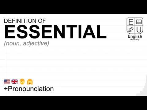 ESSENTIAL meaning, definition & pronunciation | What is ESSENTIAL? | How to say ESSENTIAL