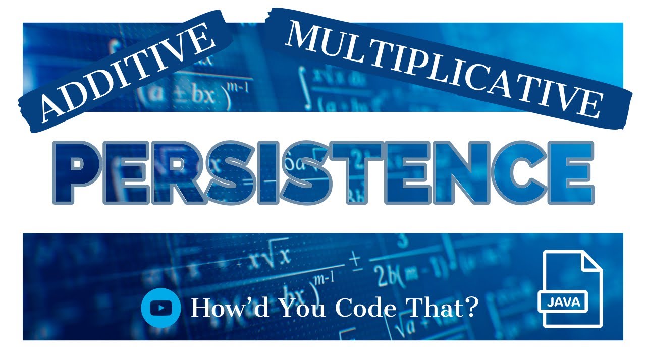 Persistence Java Coding Challenge | Edabit | How'd You Code That?