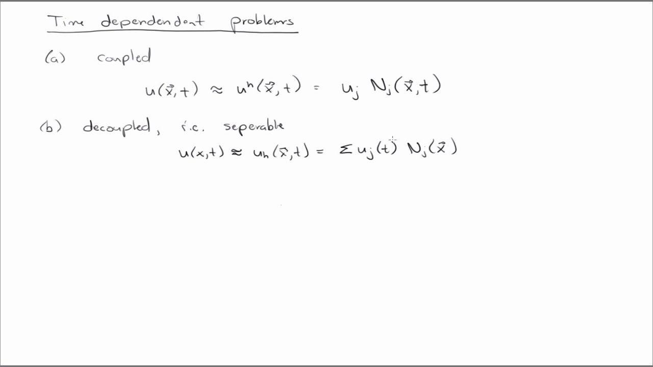 Introduction to time-dependent problems