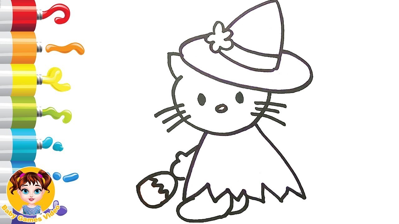 Halloween Hello Kitty - Coloring and Drawing for Kids