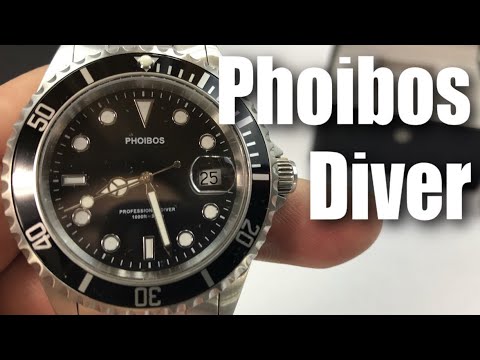 Phoibos PX002C 300M Swiss Quartz Black Dive Watch Review – Peter von Panda