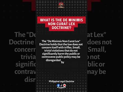 What is the De Minimis Non Curat Lex Doctrine? #shorts