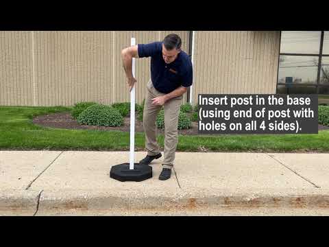 Portable Sign Post with Rubber Base Sign Stand | Plasticade